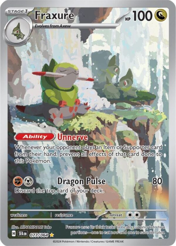 Fraxure 077/064 - Illustration Rare - Shrouded Fable (SFA) - Pokémon ...