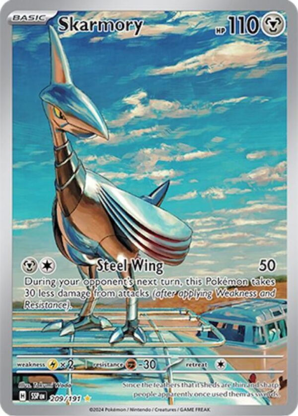 Skarmory 209/191 -Illustration Rare - Surging Sparks (SSP) - Pokémon ...