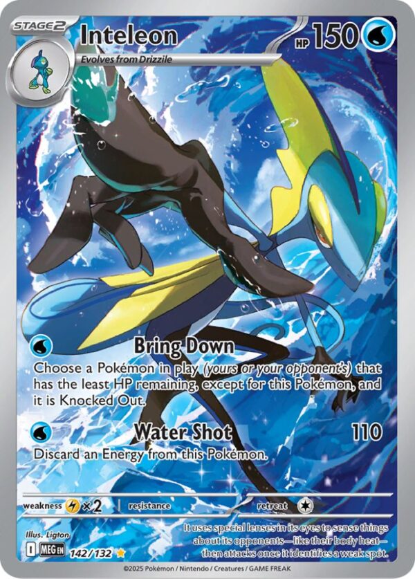 Inteleon 142/132 – Illustration Rare – Mega Evolution – Pokémon TCG ...