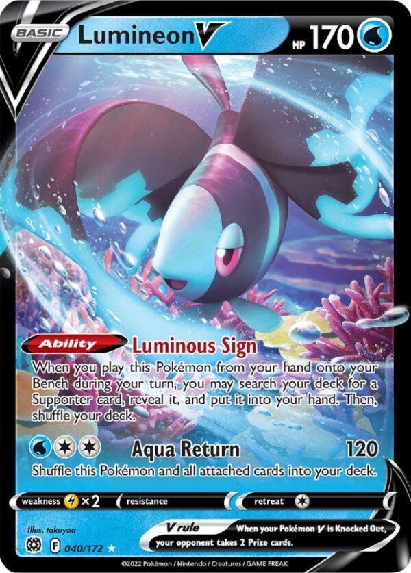 Lumineon V 040/172 – Ultra Rare – Brilliant Stars – Pokémon TCG ...