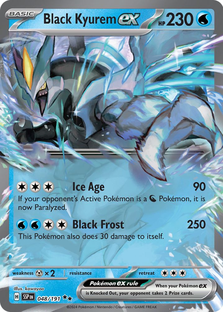 Black Kyurem ex 048/191 – Double Rare – Surging Sparks – Pokémon TCG ...