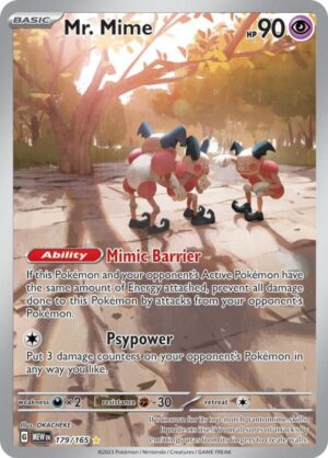 Mr. Mime 179/165 - Illustratio Rare - Scarlet & Violet 151 - Pokemon ...